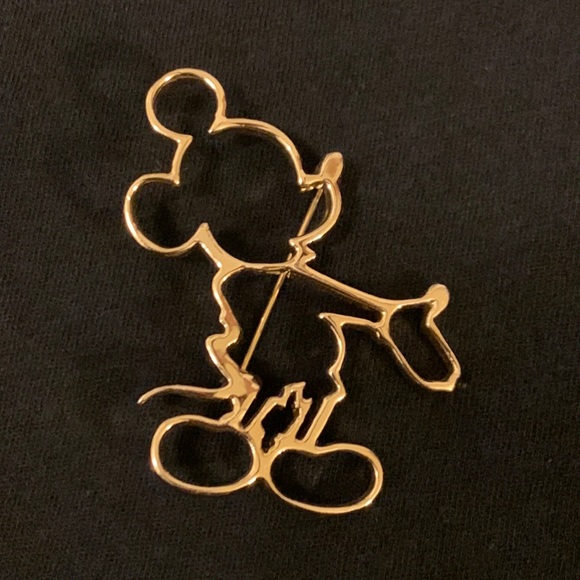 Disney | Jewelry | Vintage Mickey Mouse Brooch Pin Like New | Poshmark